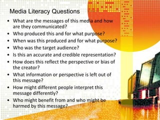 Media literacy | PPTX