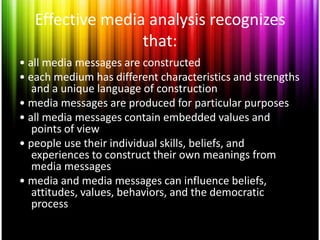 Media literacy | PPTX