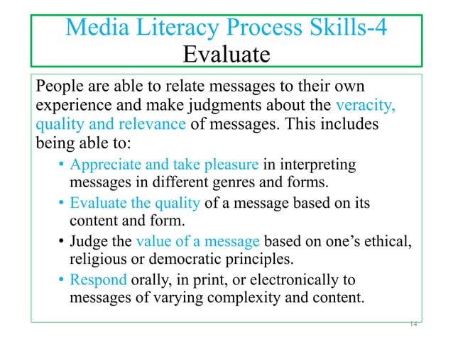 Media Health Literacy | PPT