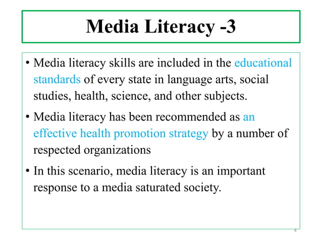 Media Health Literacy | PPT