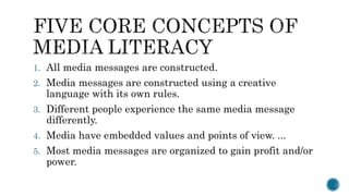 Media literacy : Introduction to Mass Communication | PPTX