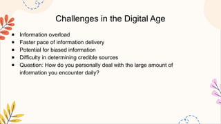 Media Literacy In the Digital Age Century | PPTX