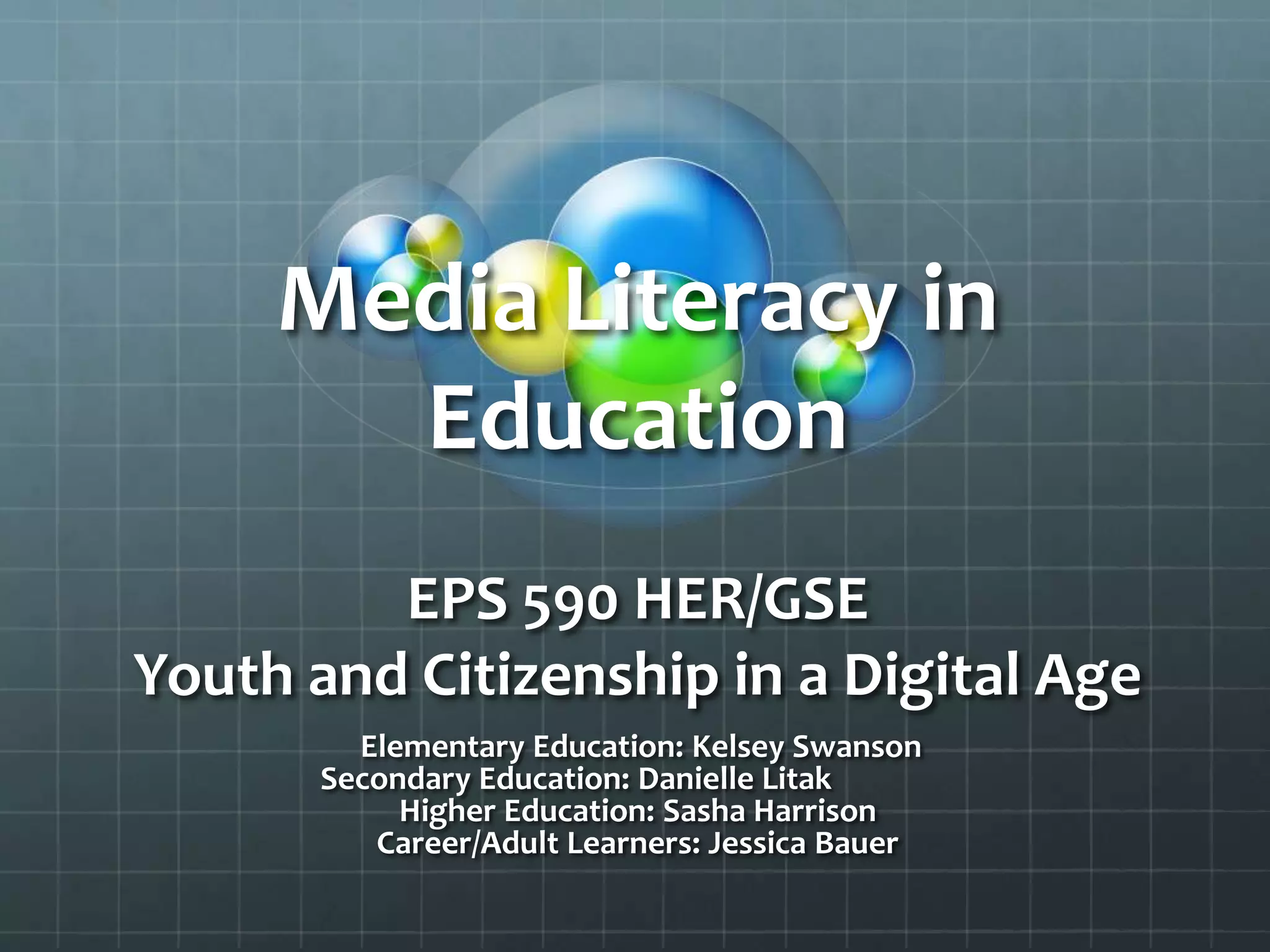Media Literacy in Education | PPTX