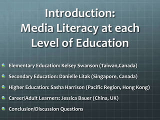 Media Literacy in Education | PPTX