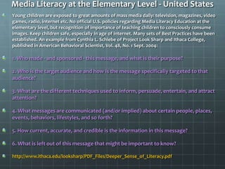 Media Literacy in Education | PPTX