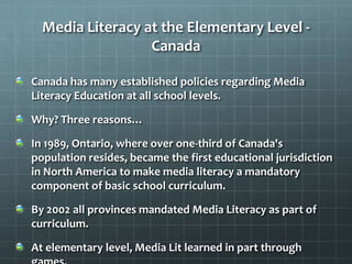 Media Literacy in Education | PPTX