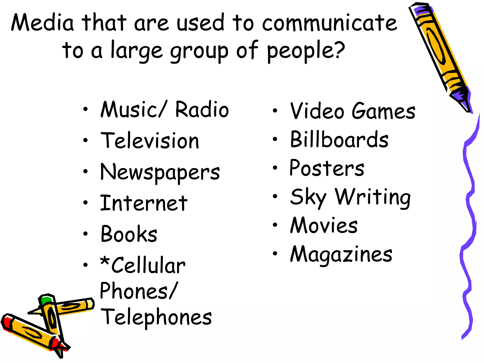 Media literacy introduction | PPT | Family/Children | Genres