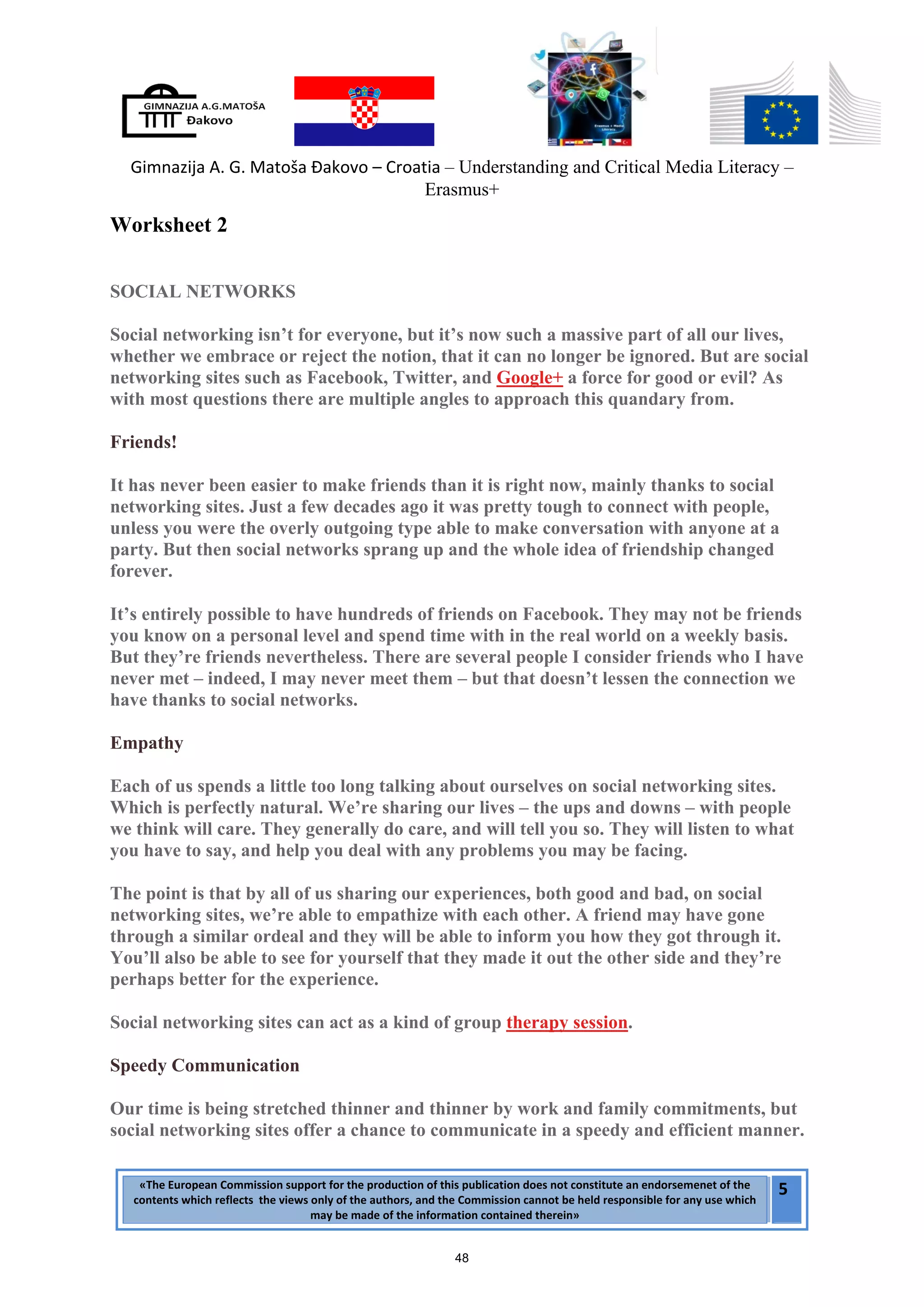 Media literacy lesson plans booklet final | PDF