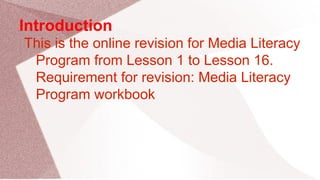 Media literacy program e revision session final update2 hopefullyx2 the ...
