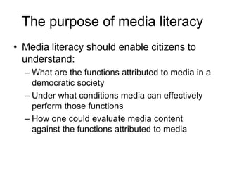 Media Literacy the way foreward final.ppt | Public Radio | Talk Radio
