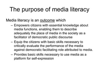 Media Literacy the way foreward final.ppt | Public Radio | Talk Radio