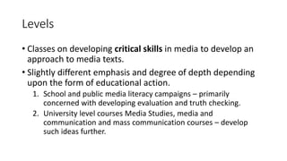 Media literacy workshop - Media Literacy and digital citizenship | PPT