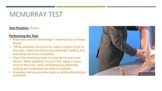 Medial meniscus injury and physiotherapy treatment | PPT