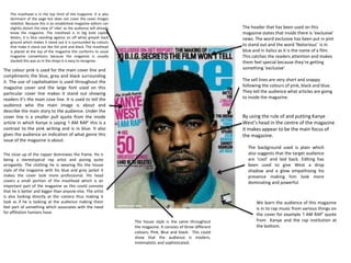 Media magazine analysis | PPT