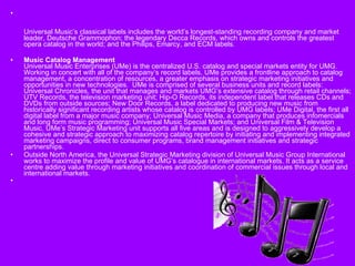 Media major label research | PPT | World/International Music | Music