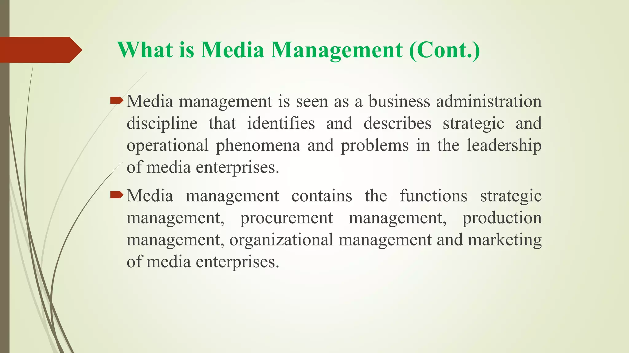 Media management& marketing | PPTX