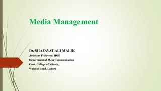 Media management& marketing | PPTX
