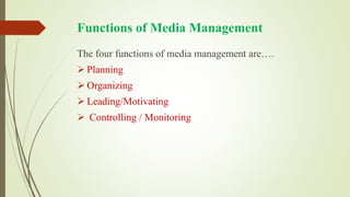 Media management& marketing | PPTX