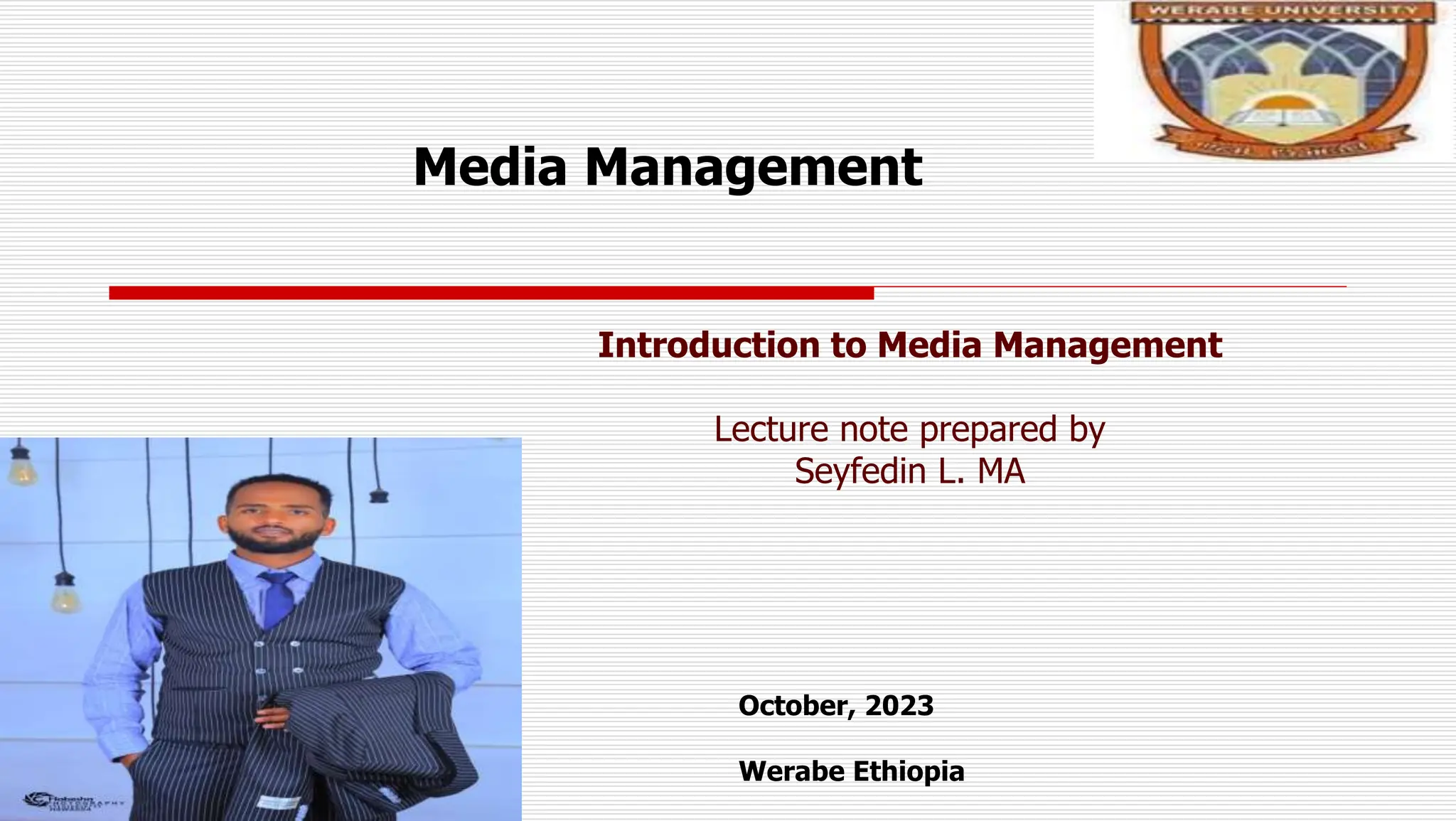 Media Management Chapter ONE 1.ppt