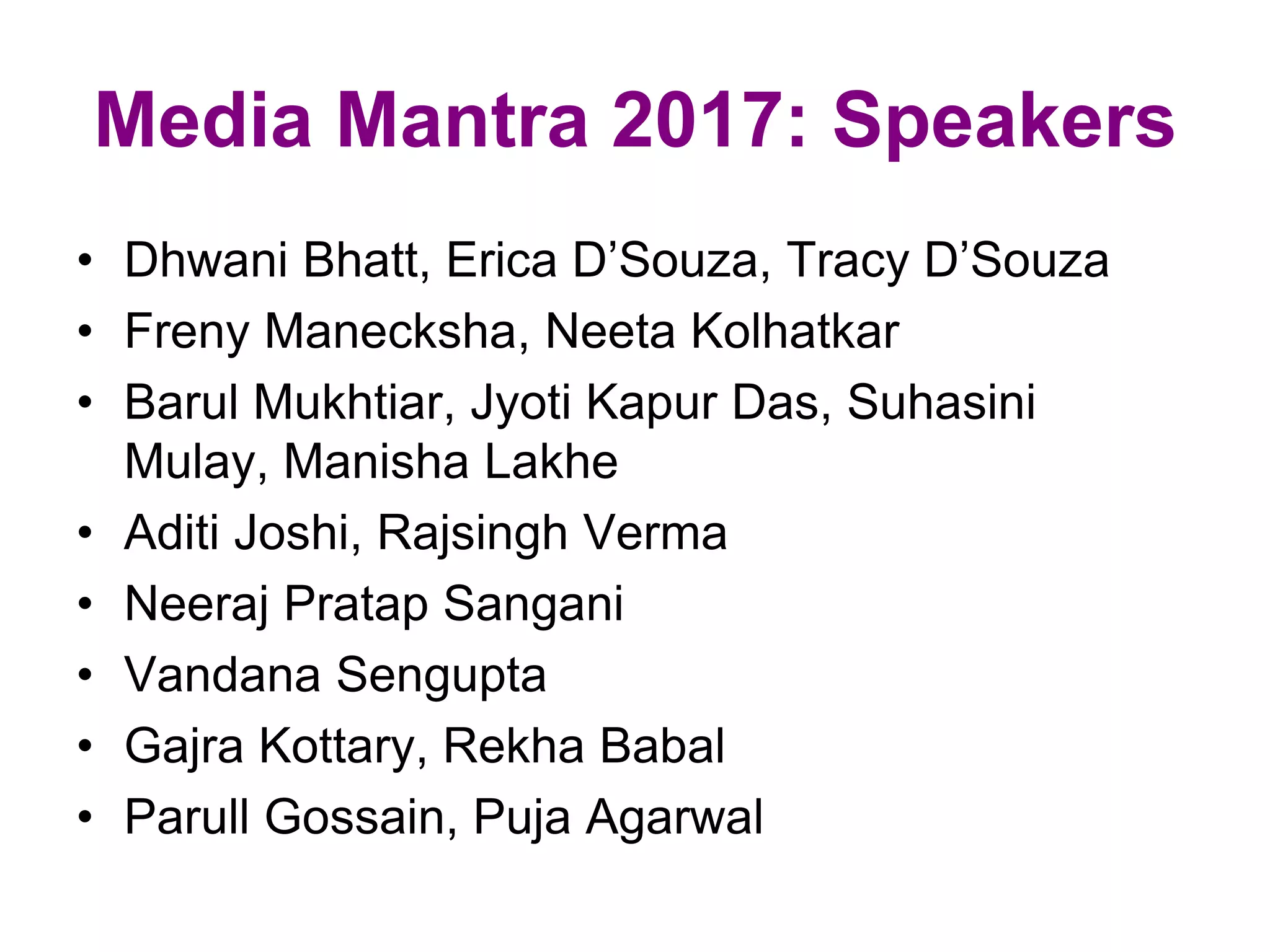 Media mantra flashback 2000 2020 | PPT