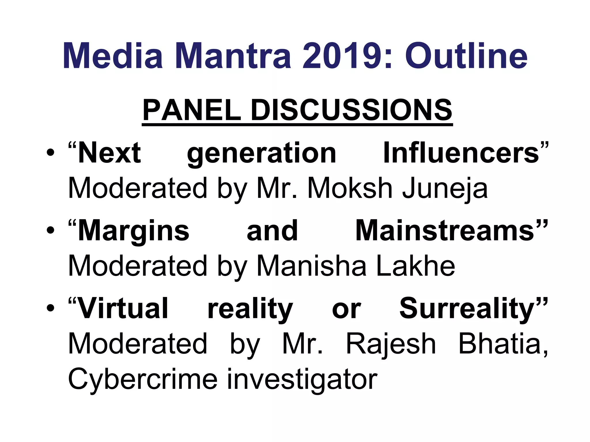 Media mantra flashback 2000 2020 | PPT