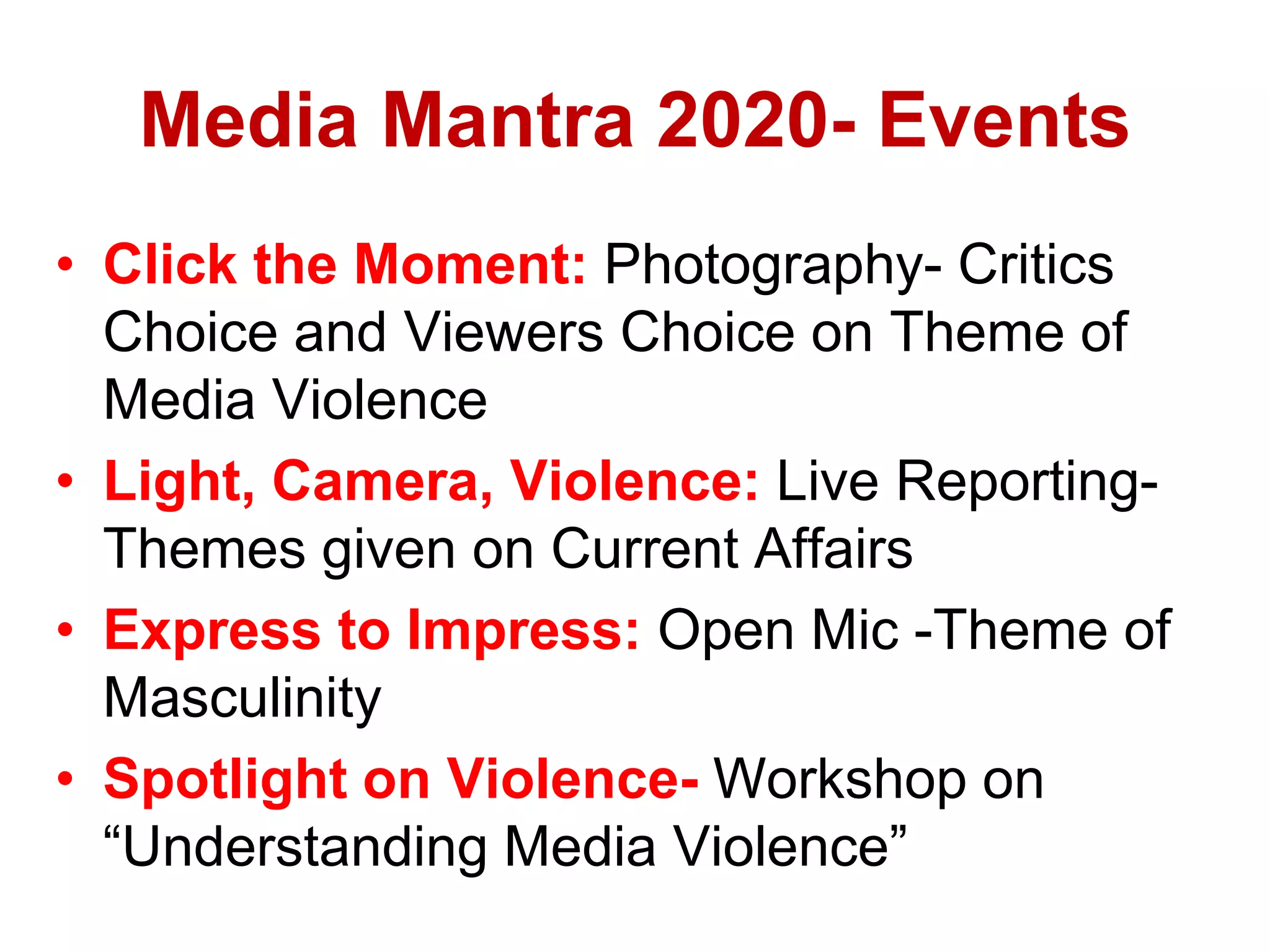 Media mantra flashback 2000 2020 | PPT