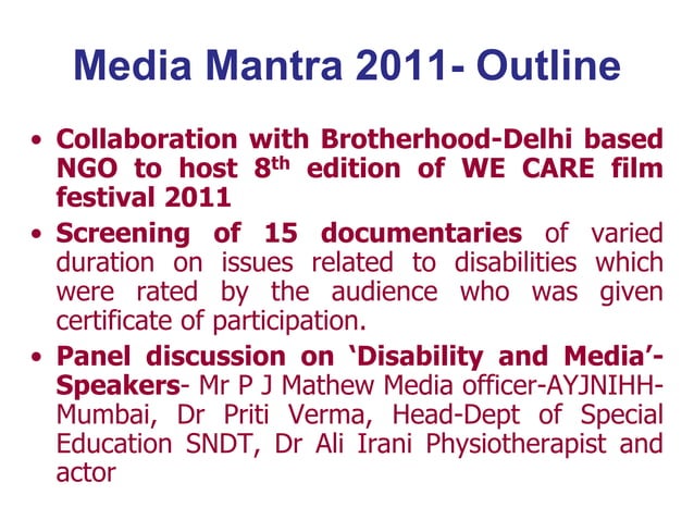 Media mantra flashback 2000 2020 | PPT