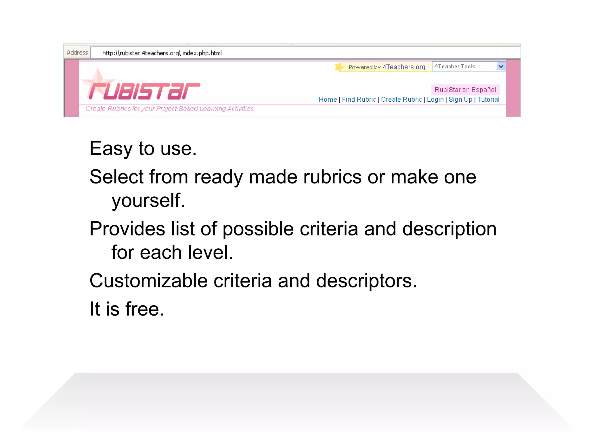 Rubric with Rubistar | PPT