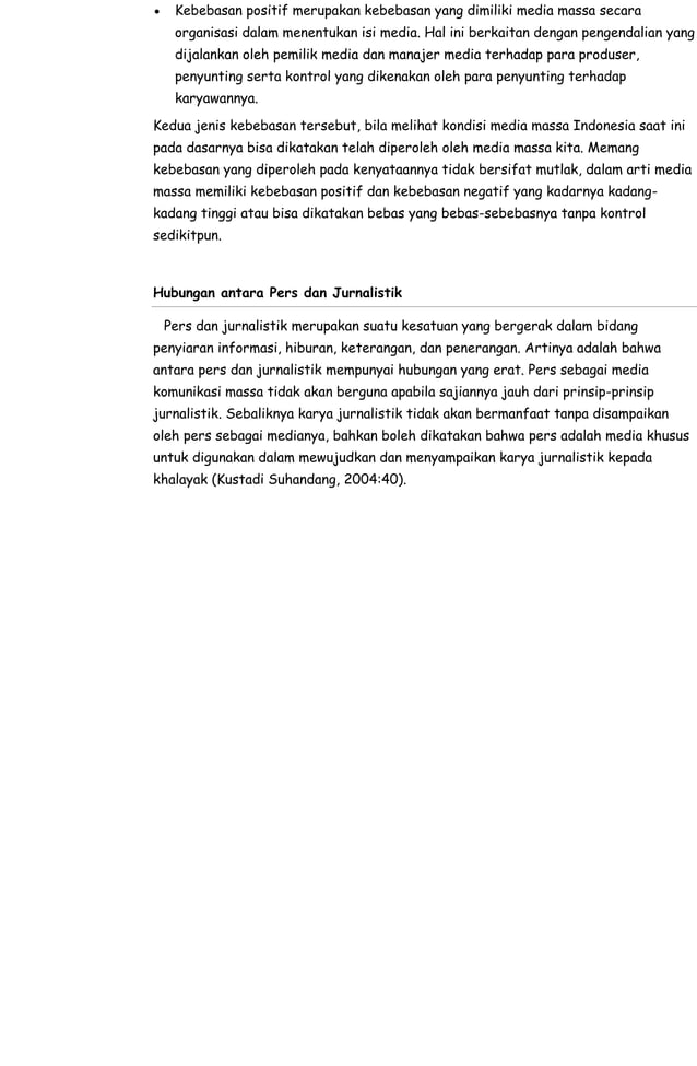 Media massa atau pers | DOCX