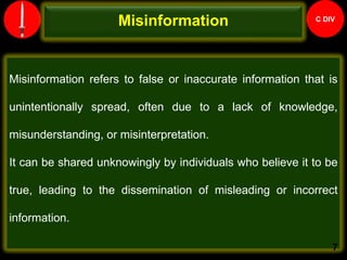 Media Misinformation, disinformation and countermeasures.ppt