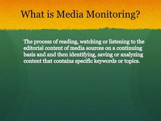 Media Monitoring | PPTX