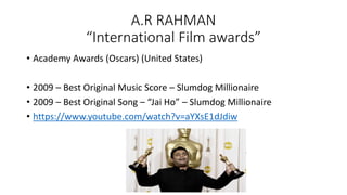 Media music industry ar rahman | PPT