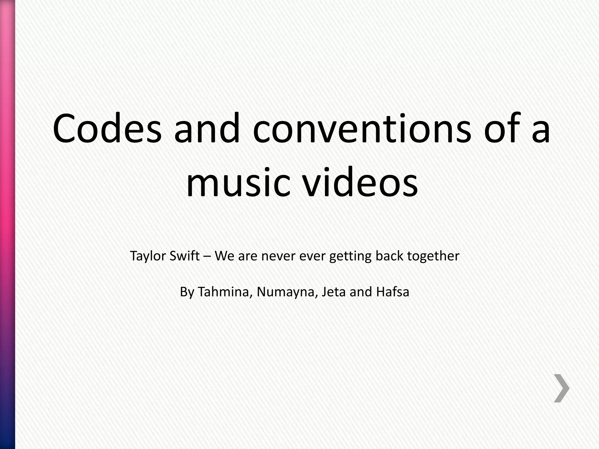 Codes and Conventions | PPTX | Music Video | Genres