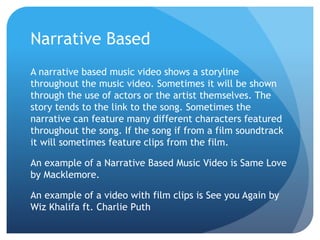 Media music video types | PPTX