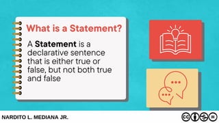 Logic Statements and Quantifiers by Nardito L. Mediana Jr. | PDF