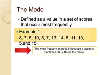 Median and Mode used in Teaching | PPT
