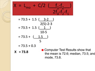 Median and Mode used in Teaching | PPT