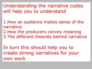 Media narrative codes | PPT | Drama | Genres