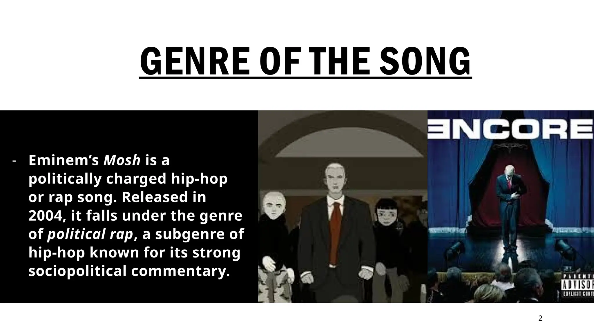 Media NEA presentation.pptx mosh eminem. | PPT