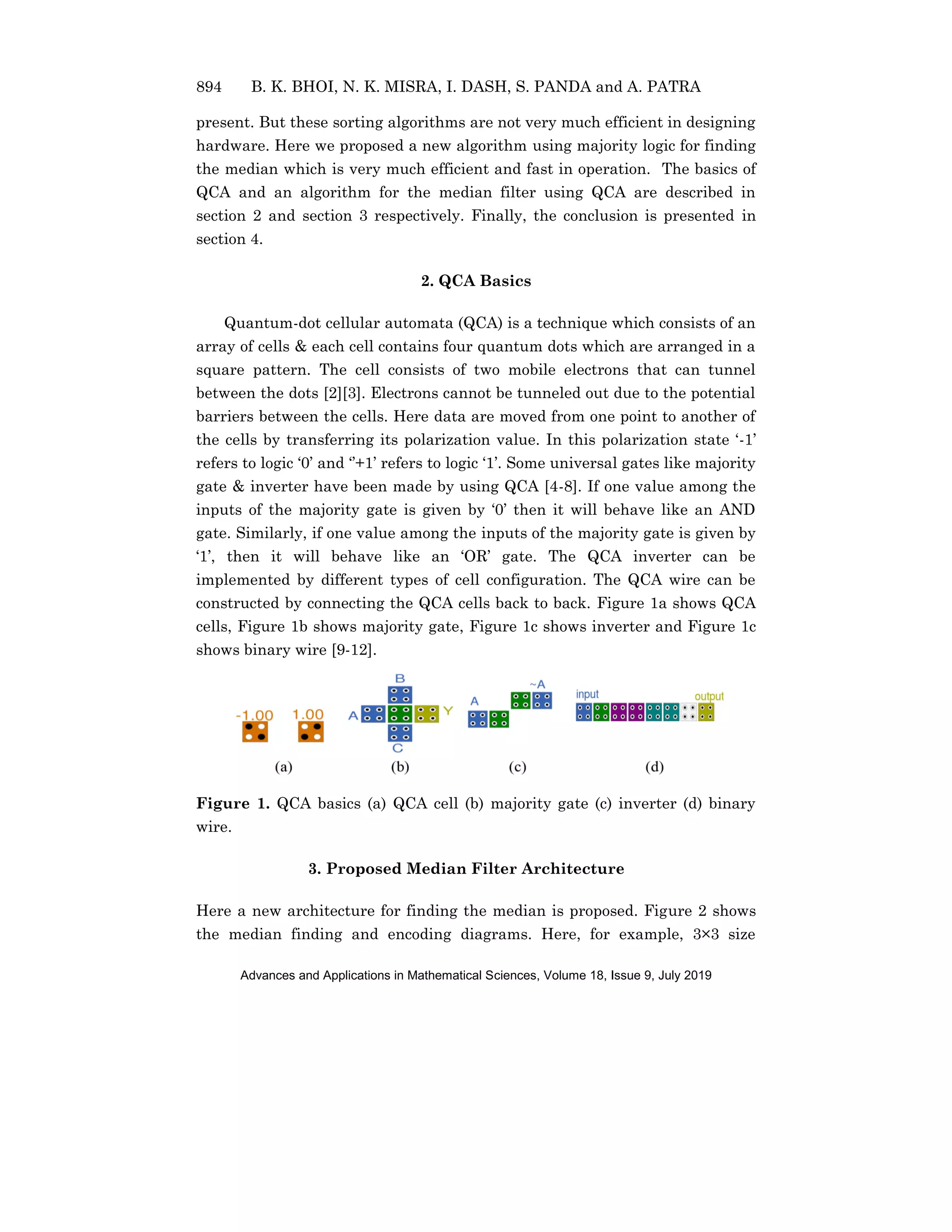 Design Of Median Filter In Quantum Dot Cellular Automata For Image