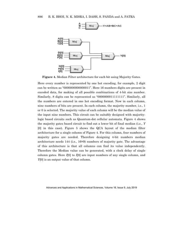 DESIGN OF MEDIAN FILTER IN QUANTUM-DOT CELLULAR AUTOMATA FOR IMAGE PROCESSING APPLICATIONS | PDF