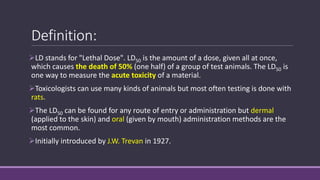 Median Lethal Dose(LD50).pptx | Chemistry | Science