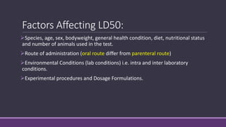 Median Lethal Dose(LD50).pptx | Chemistry | Science