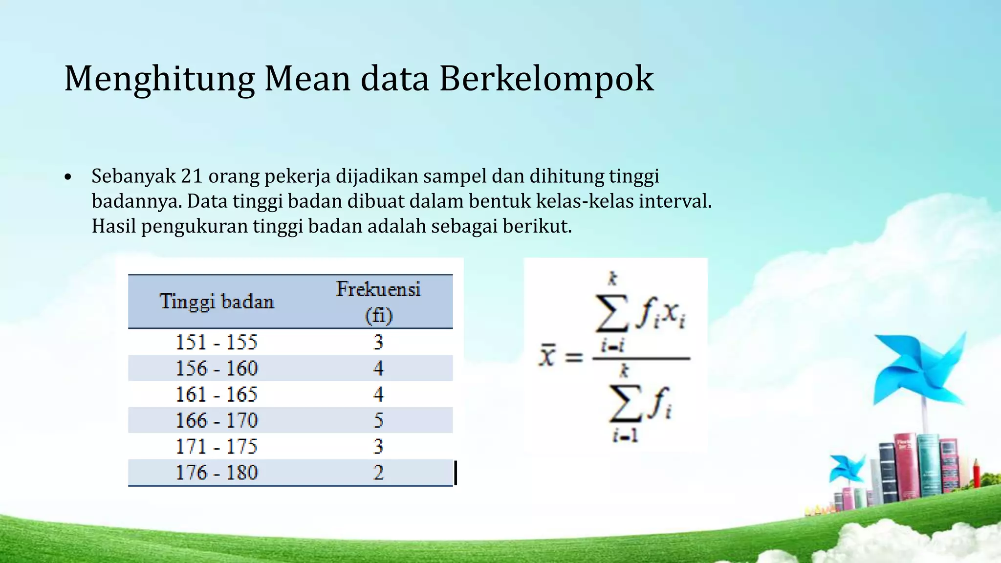 Median, Modus dan mean data berkelompok.ppt