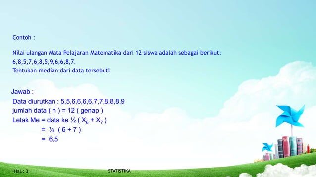 Median, Modus dan mean data berkelompok.ppt