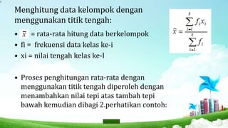Median, Modus dan mean data berkelompok.ppt