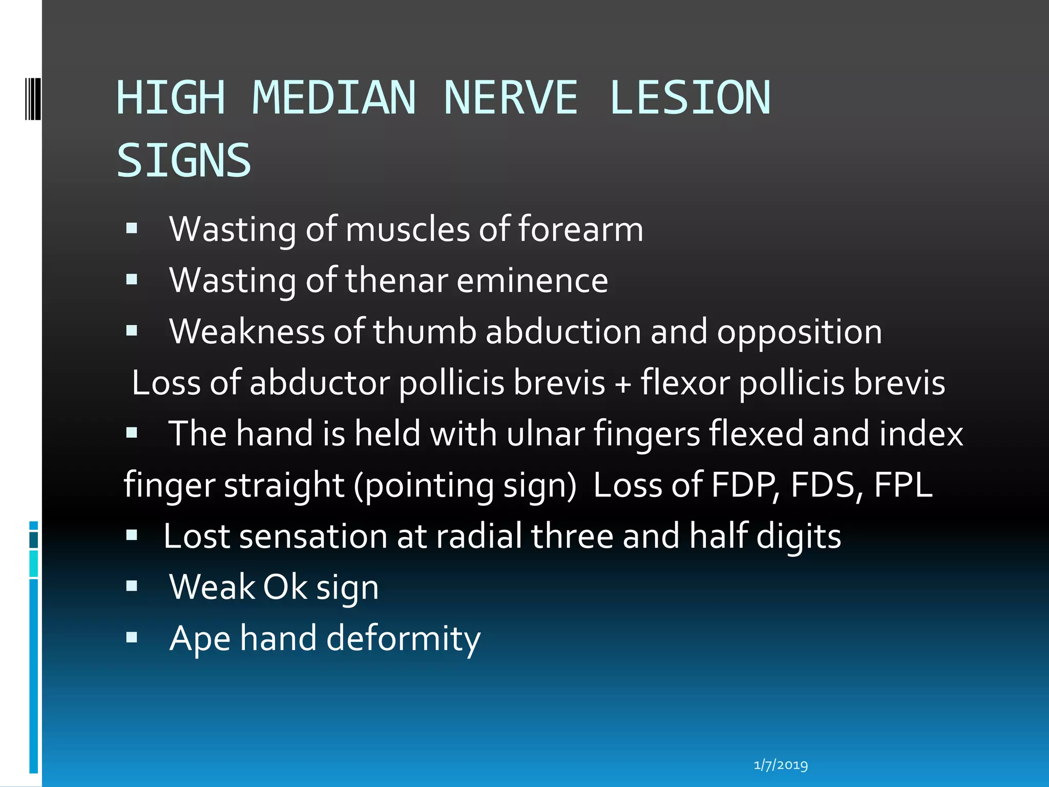 Median nerve injury | PPTX