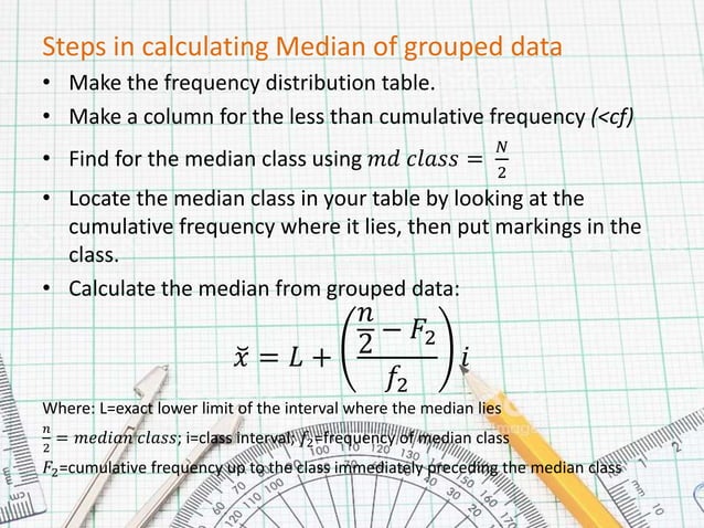 Median of grouped data | PPTX
