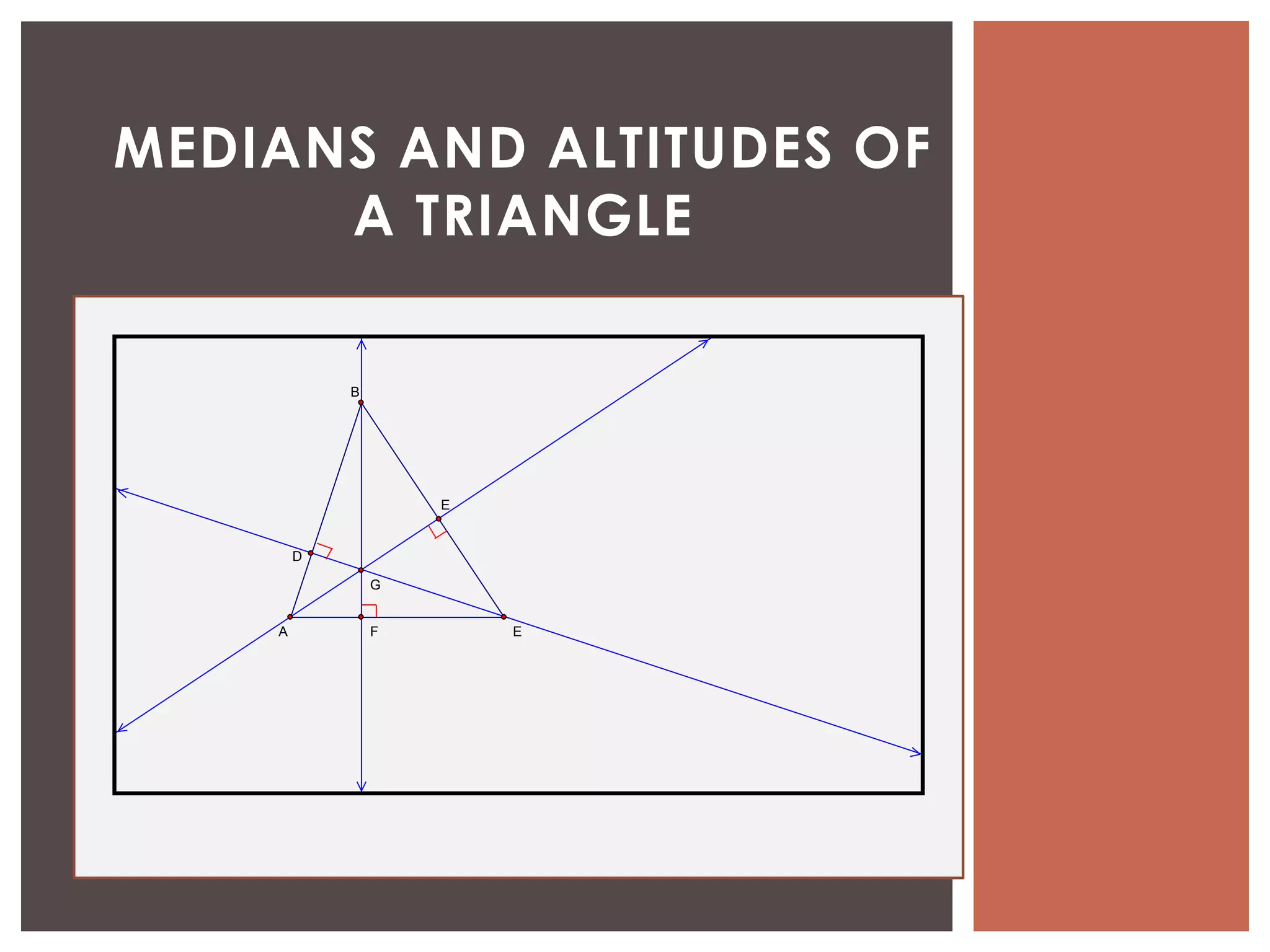Medians & altitudes of a triangle | PDF