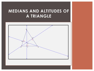 Altitude And Median Of A Triangle
